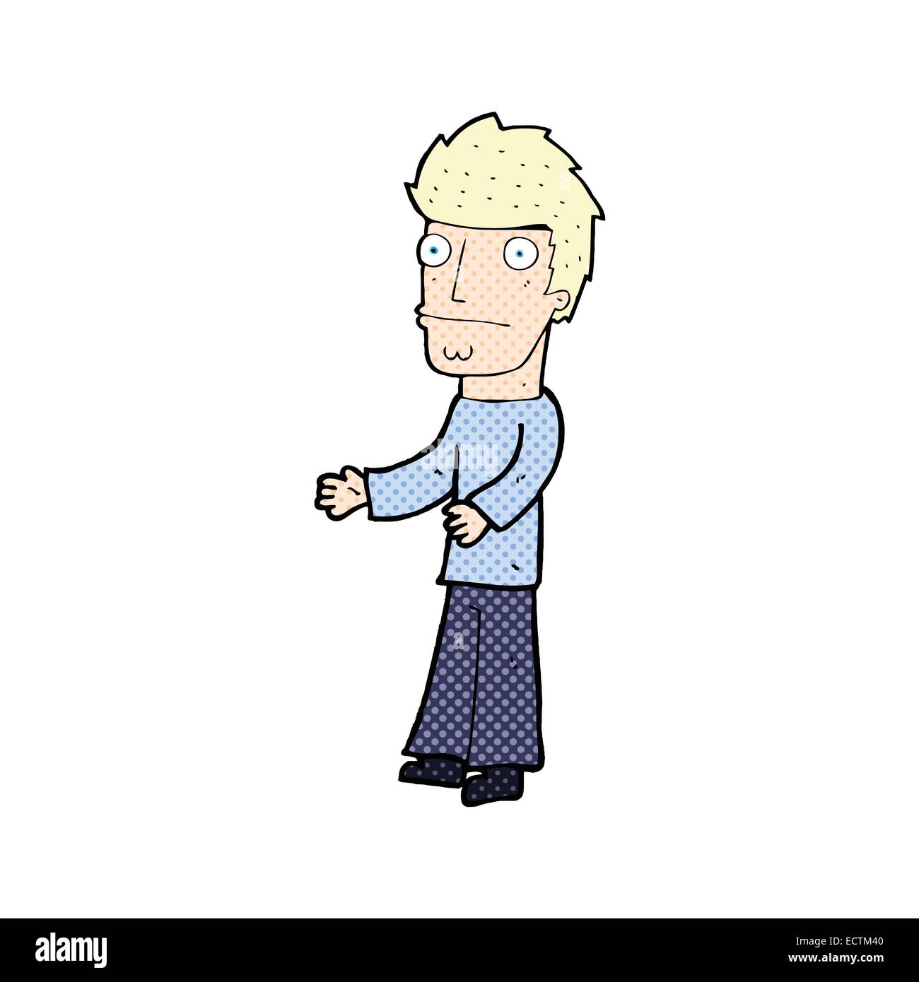 retro comic book style cartoon confused man Stock Vector Image & Art ...