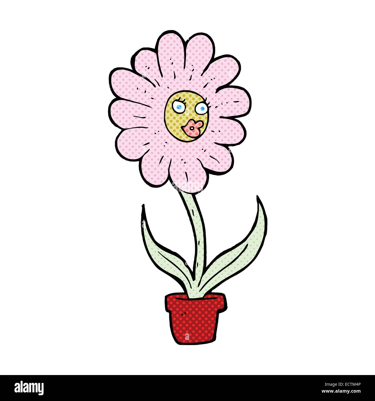 retro comic book style cartoon flower Stock Vector Image & Art - Alamy