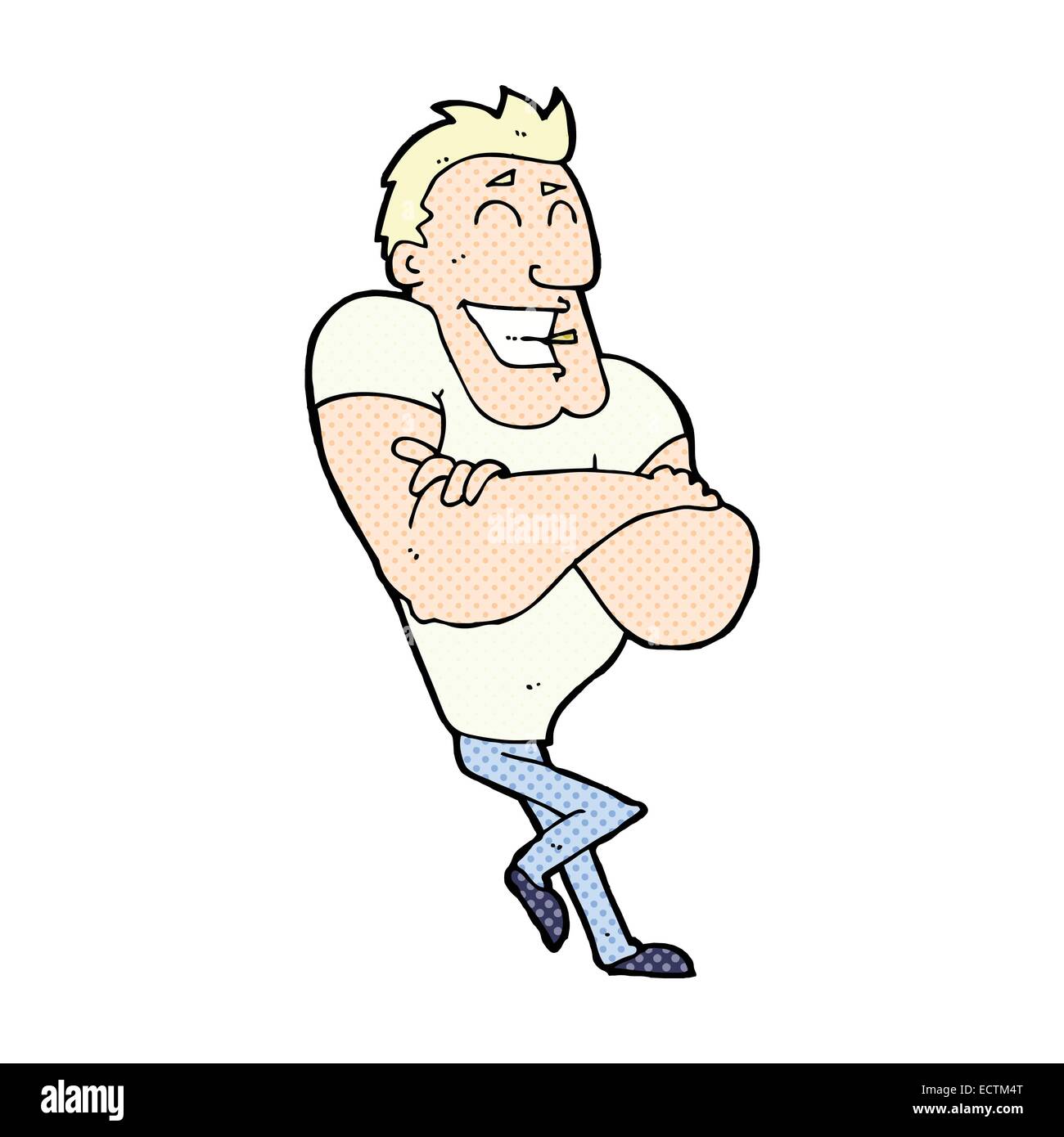 retro comic book style cartoon muscle guy Stock Vector Image & Art - Alamy