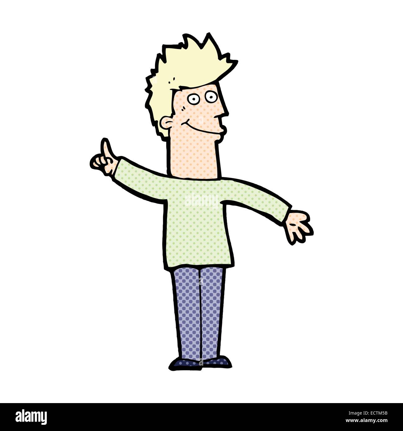 retro comic book style cartoon man with idea Stock Vector Image & Art ...