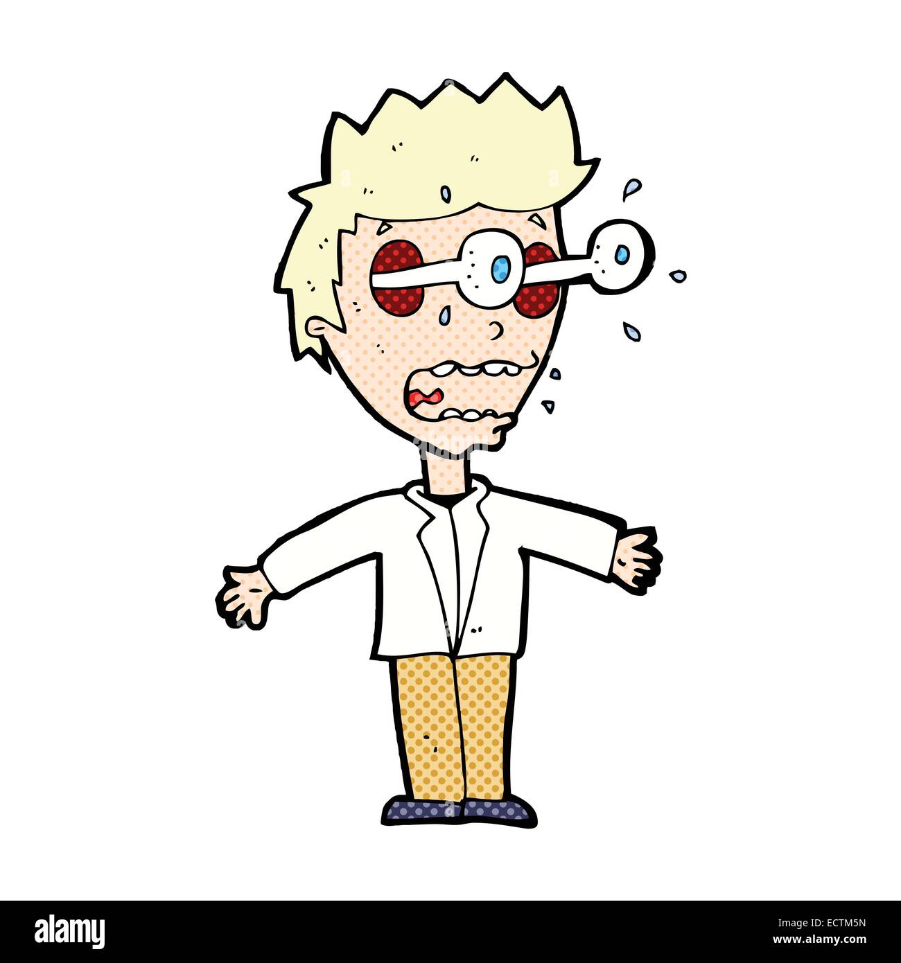 retro comic book style cartoon staring man Stock Vector Image & Art - Alamy