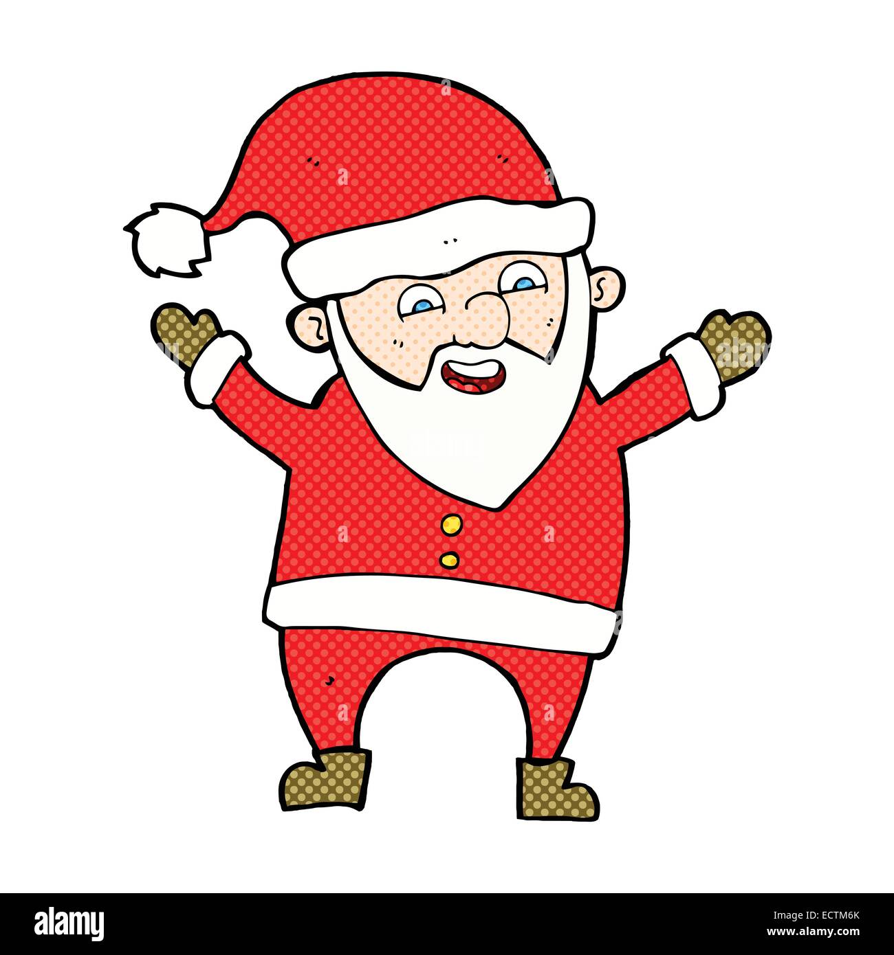 retro comic book style cartoon santa claus Stock Vector Image & Art - Alamy