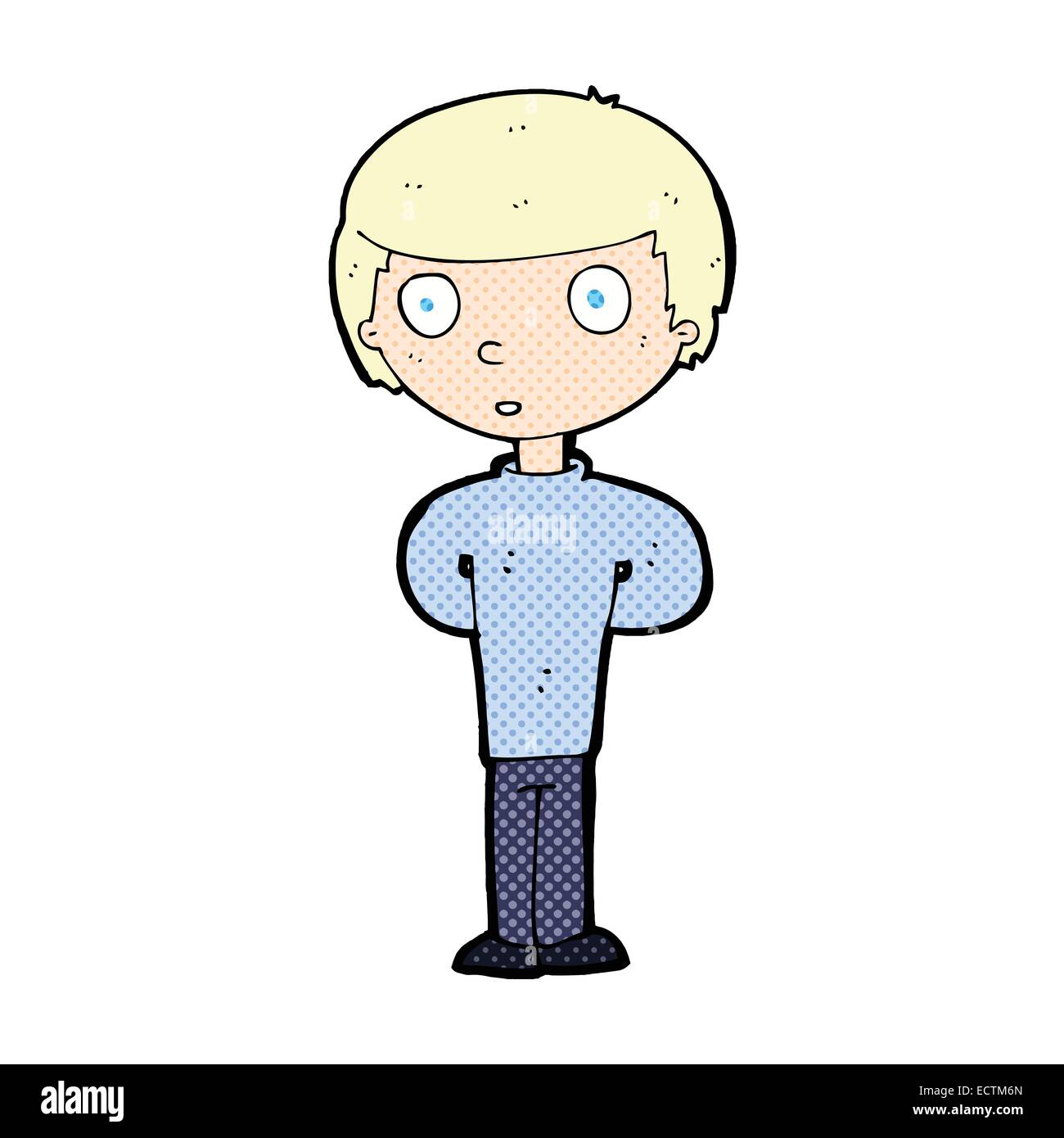 retro comic book style cartoon worried man Stock Vector Image & Art - Alamy