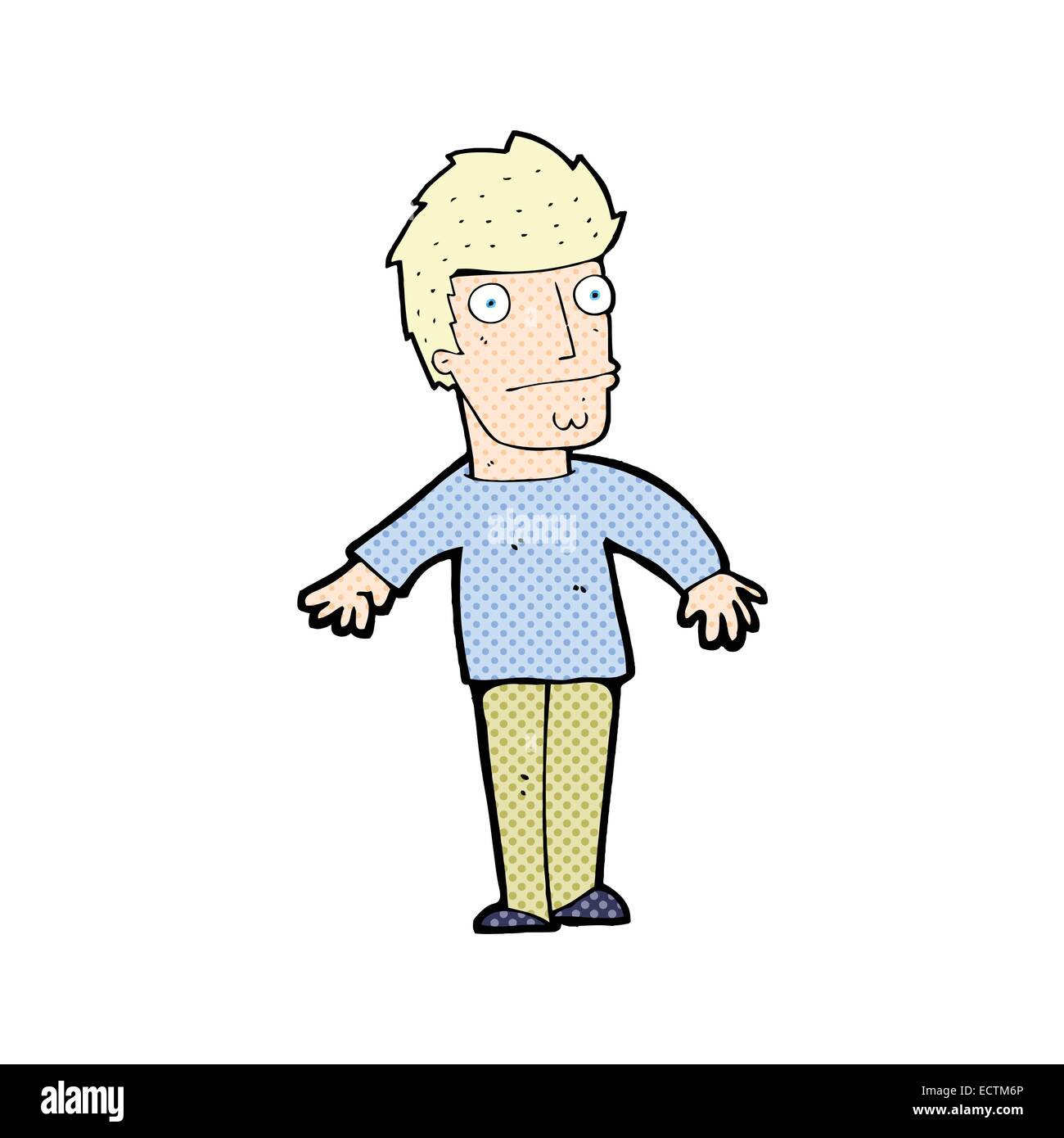 Cartoon style drawing worried man hi-res stock photography and images ...