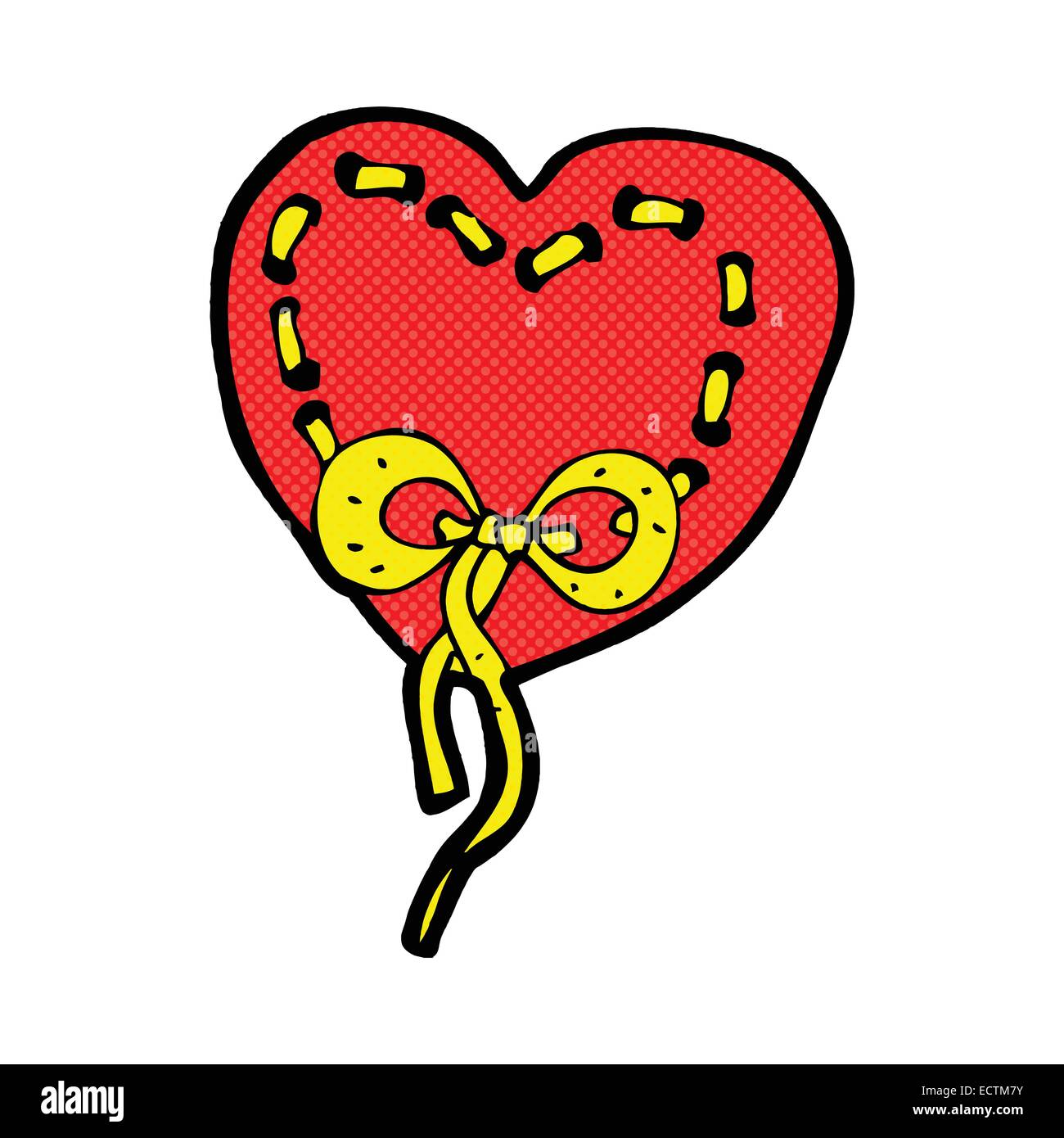 stitched heart retro comic book style cartoon Stock Vector Image & Art ...