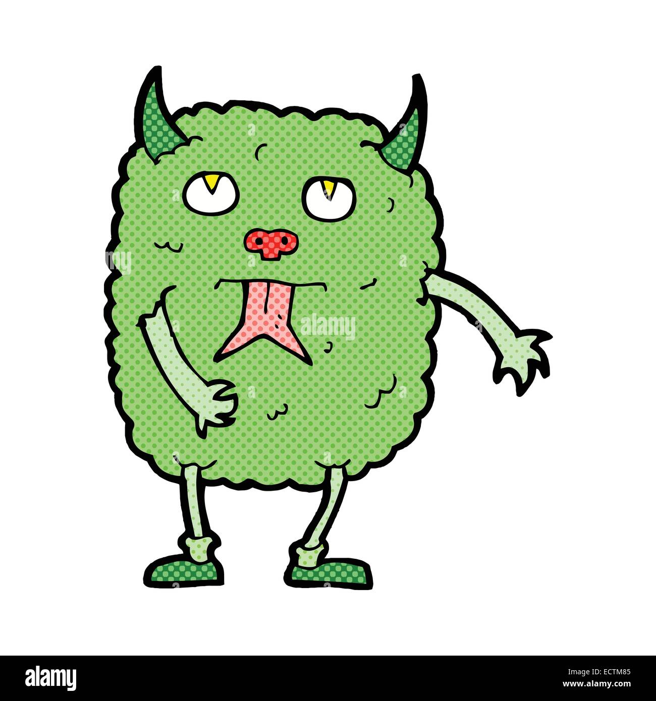 funny retro comic book style cartoon monster Stock Vector Image & Art ...