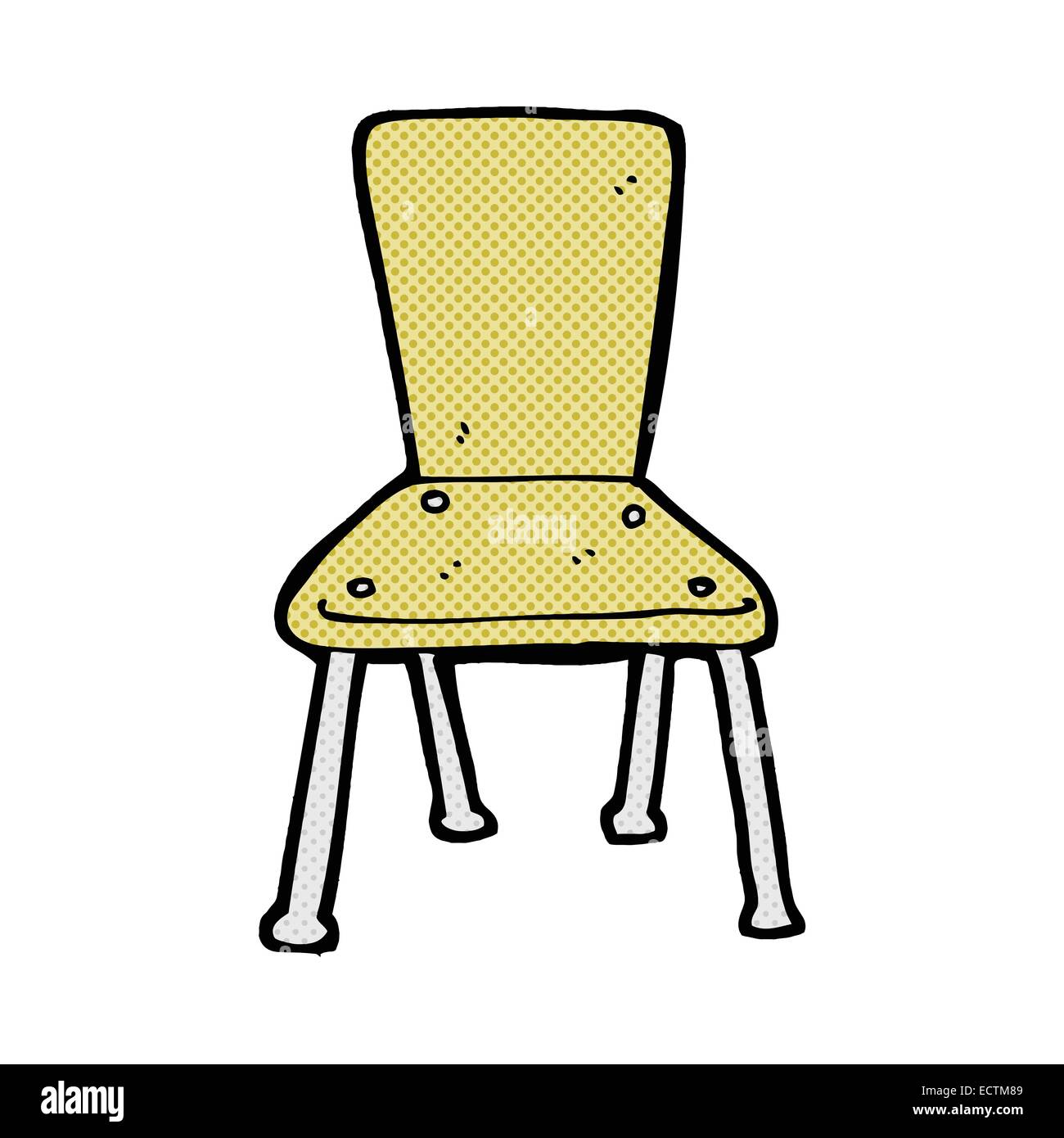 retro comic book style cartoon old school chair Stock Vector Image ...