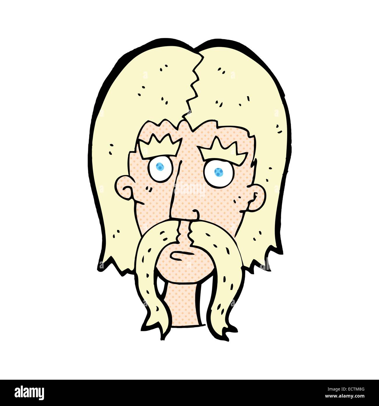 retro comic book style cartoon man with long mustache Stock Vector ...
