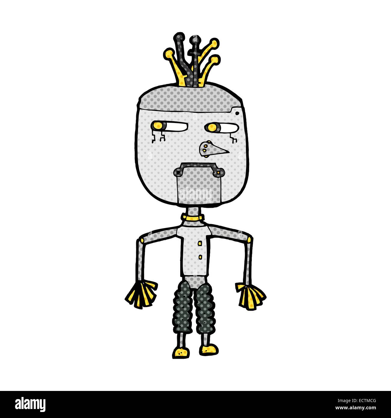 retro comic book style cartoon robot Stock Vector Image & Art - Alamy