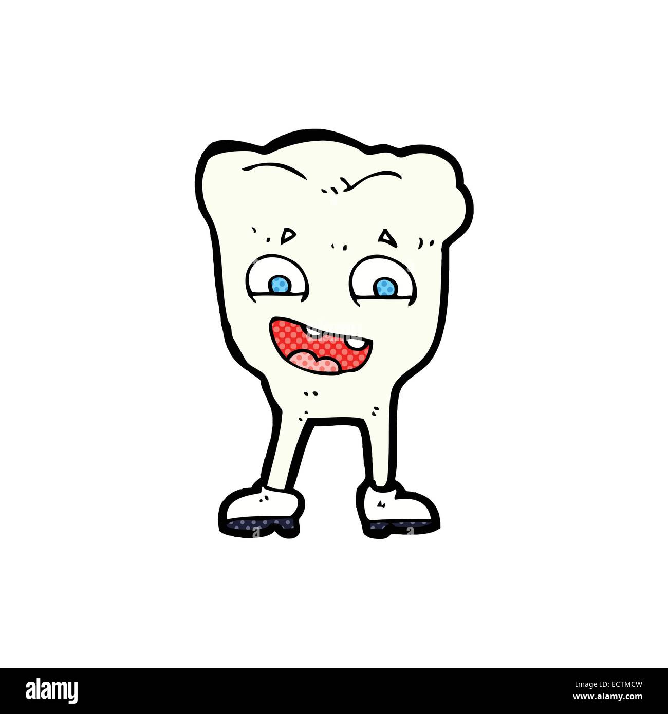 retro comic book style cartoon happy tooth Stock Vector Image & Art - Alamy