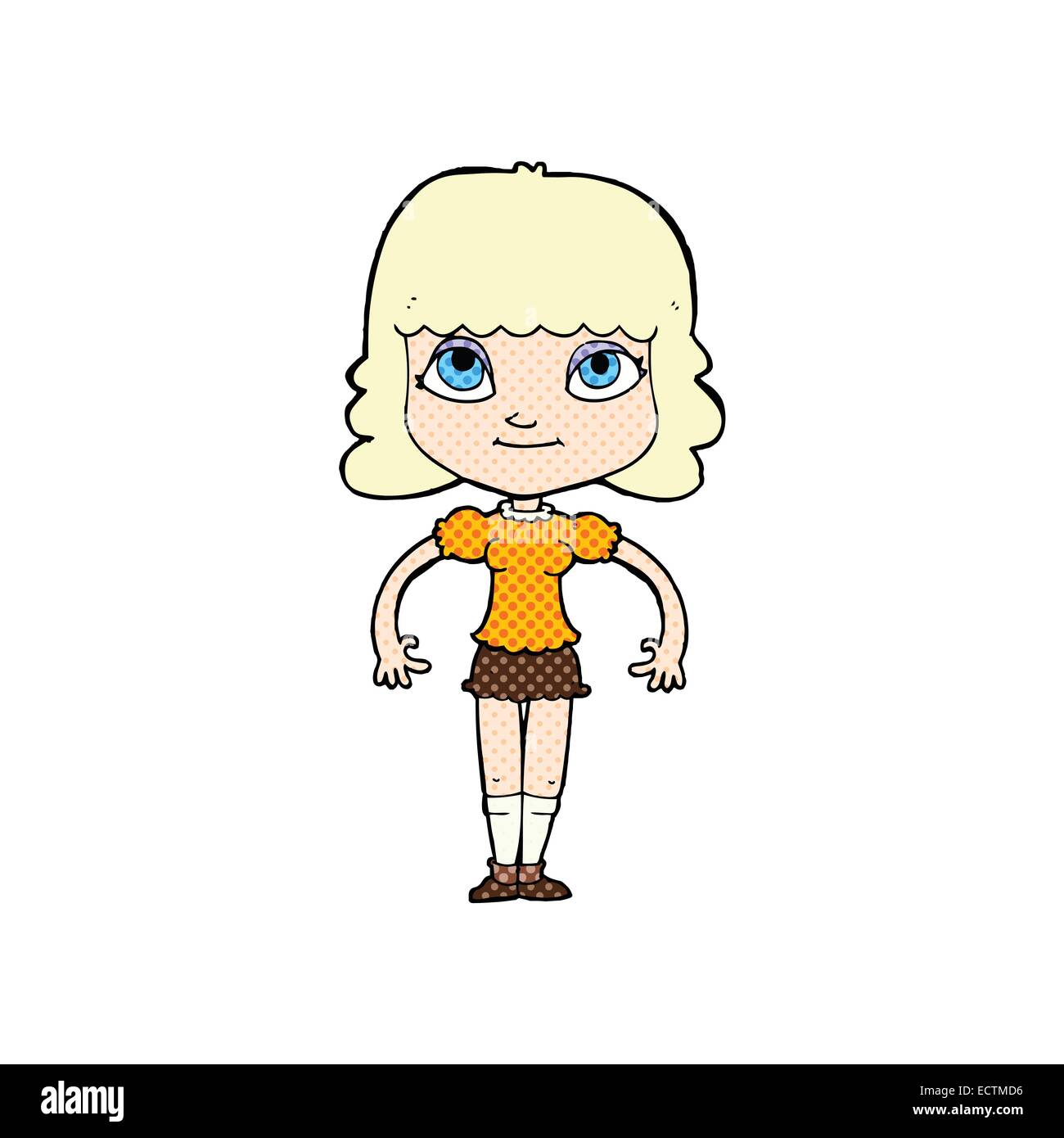 retro comic book style cartoon girl Stock Vector Image & Art - Alamy