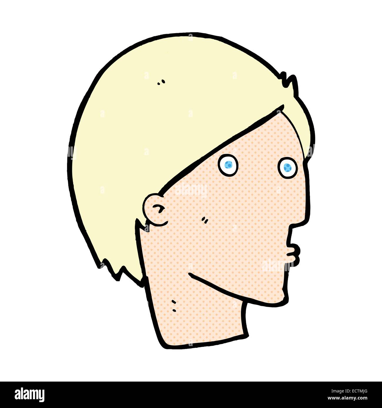 retro comic book style cartoon surprised face Stock Vector Image & Art ...