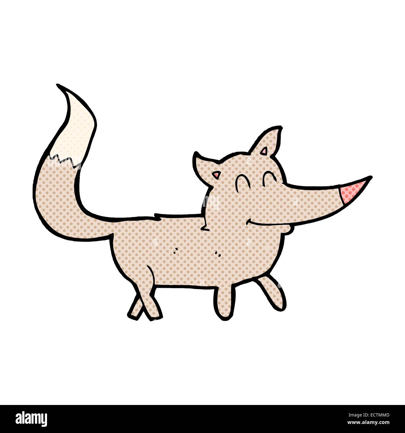 retro comic book style cartoon little wolf Stock Vector Image & Art - Alamy