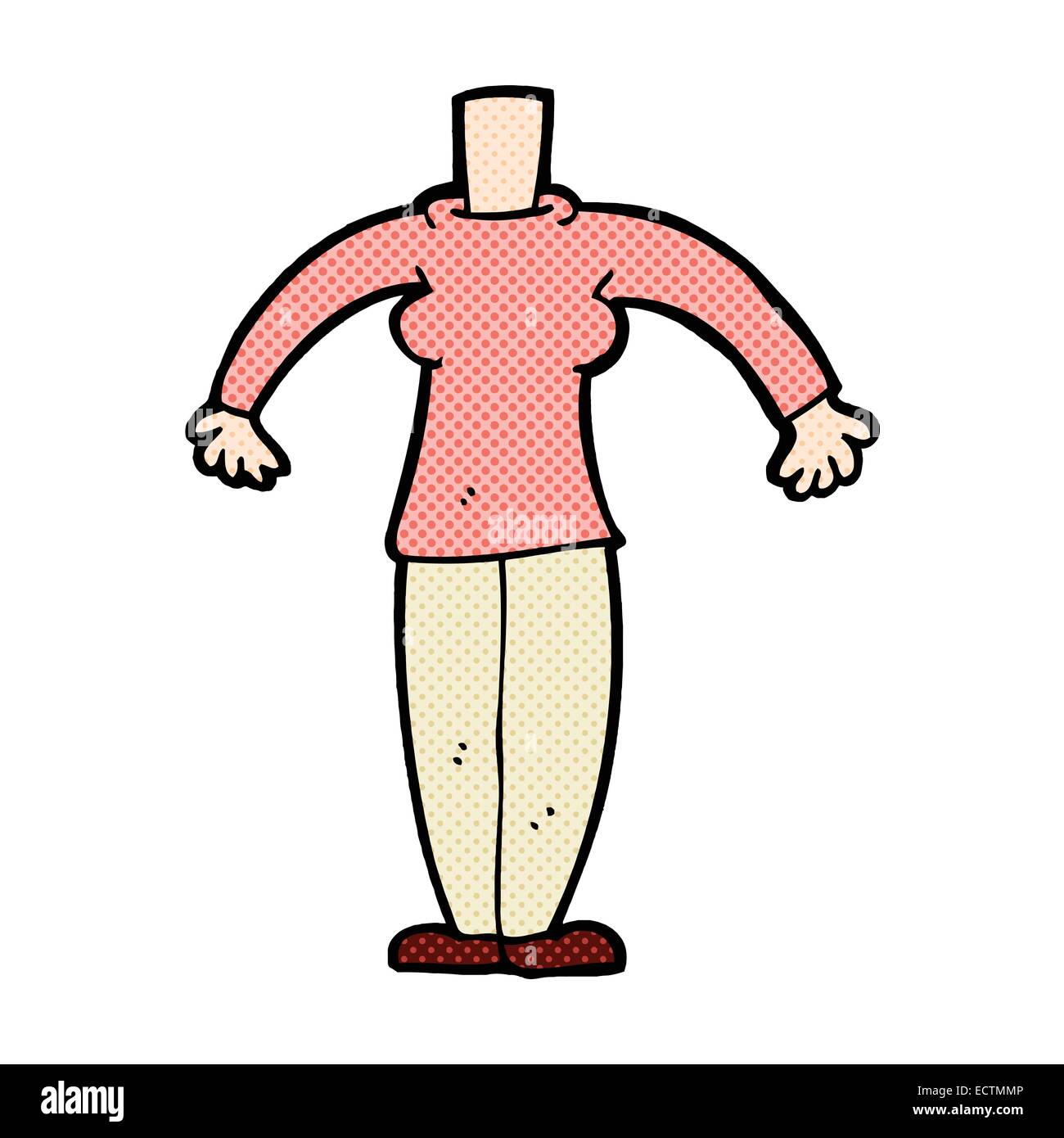 retro comic book style cartoon female body Stock Vector Image & Art - Alamy