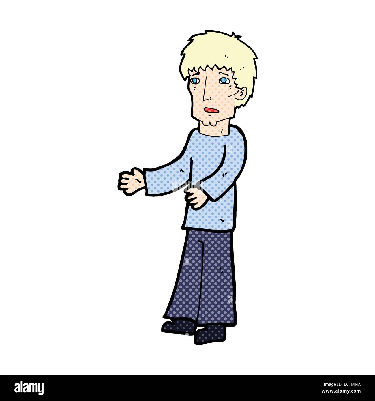 retro comic book style cartoon man explaining Stock Vector Image & Art ...