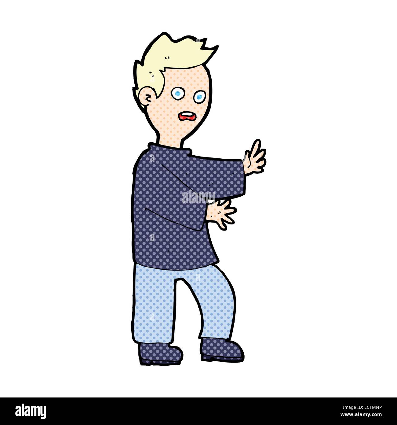 retro comic book style cartoon shocked man Stock Vector Image & Art - Alamy