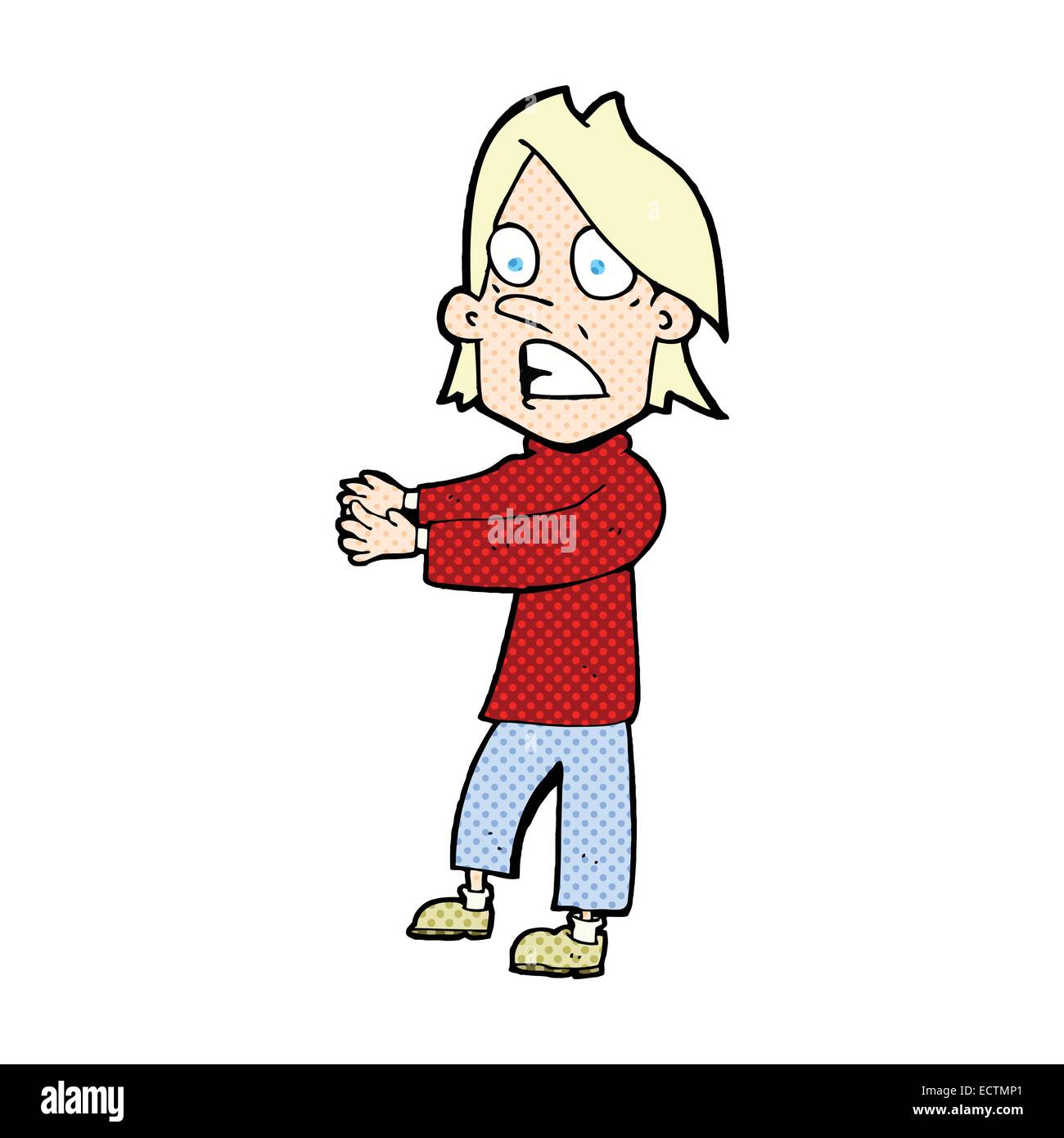 retro comic book style cartoon shocked man Stock Vector Image & Art - Alamy