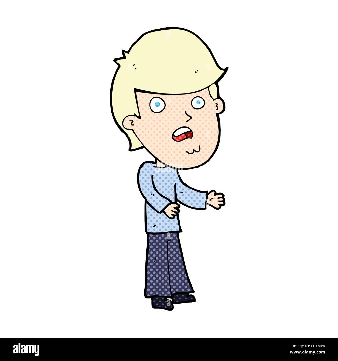 retro comic book style cartoon shocked man Stock Vector Image & Art - Alamy