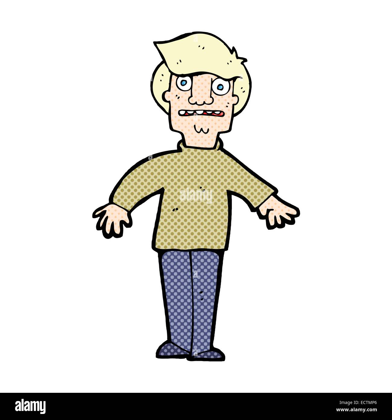 retro comic book style cartoon shocked man Stock Vector Image & Art - Alamy