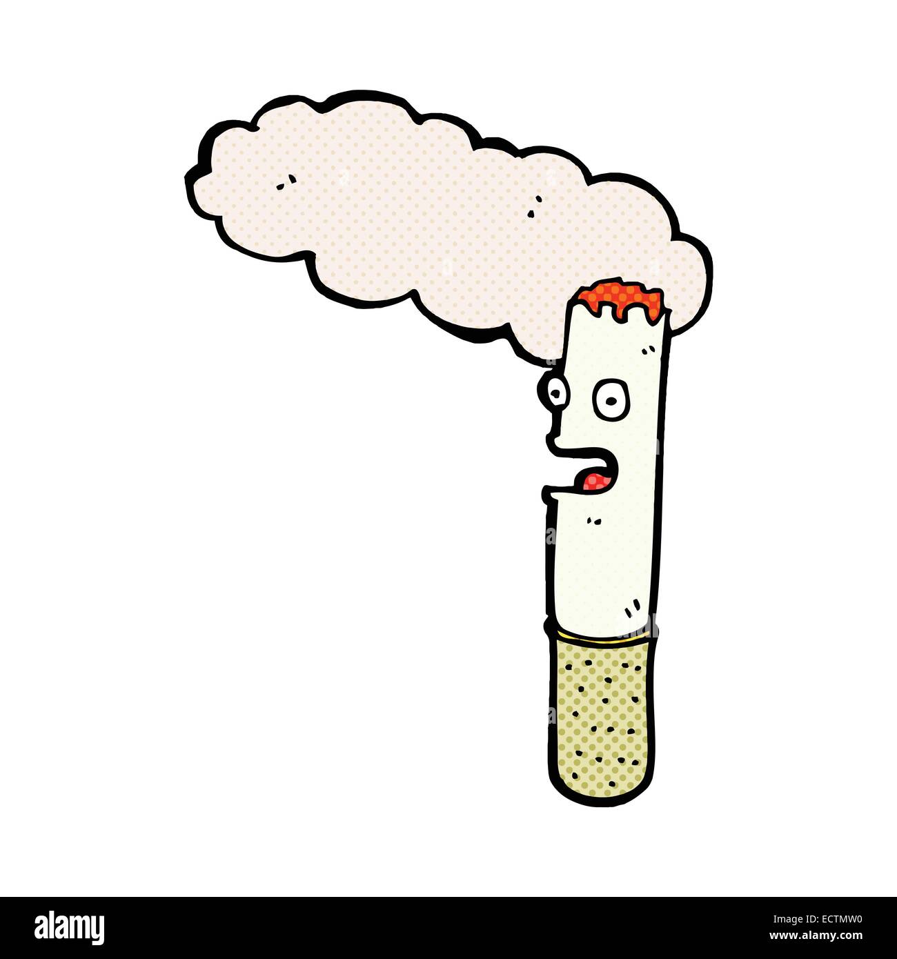 retro comic book style cartoon cigarette Stock Vector Image & Art - Alamy