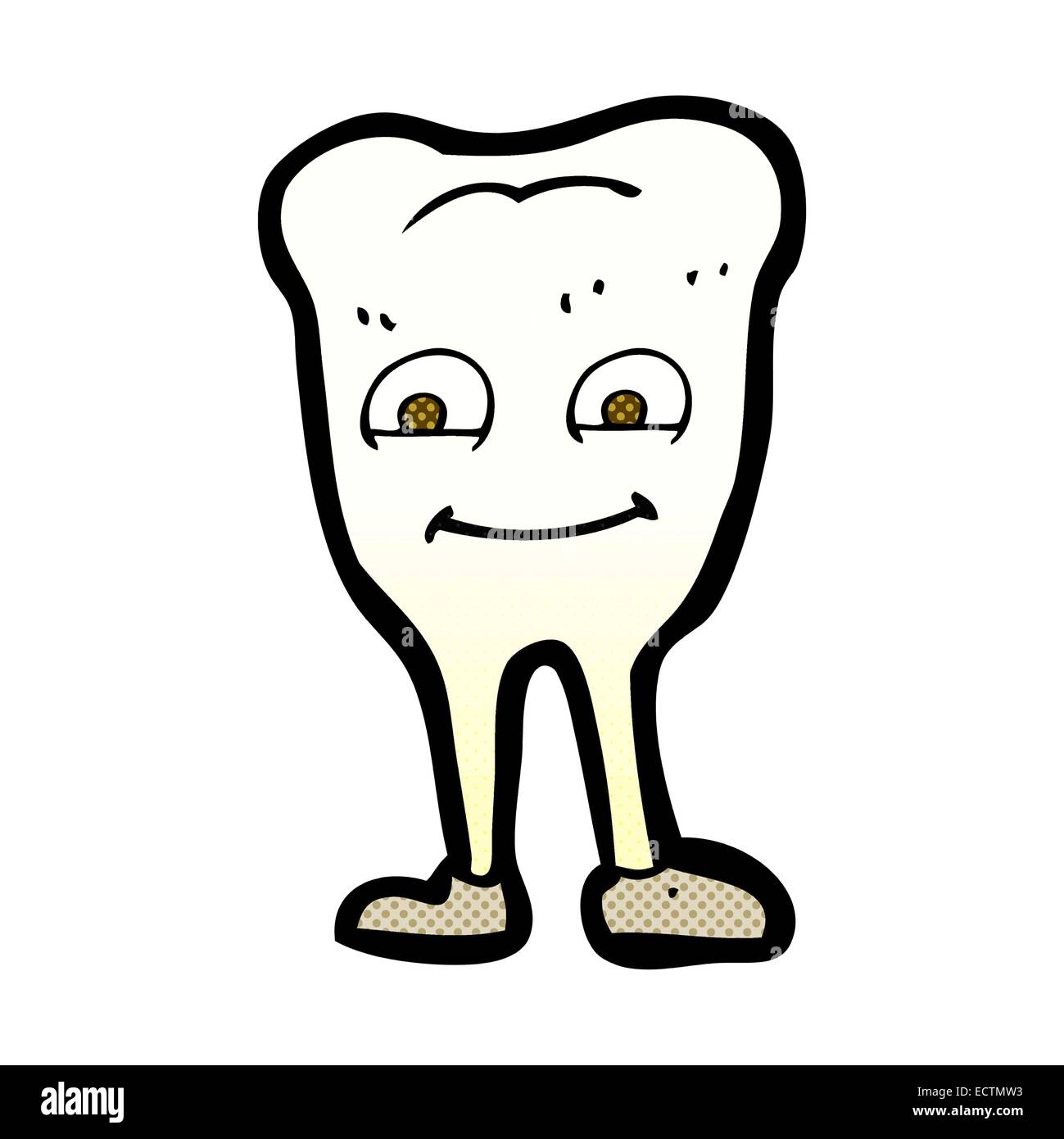 retro comic book style cartoon tooth Stock Vector Image & Art - Alamy