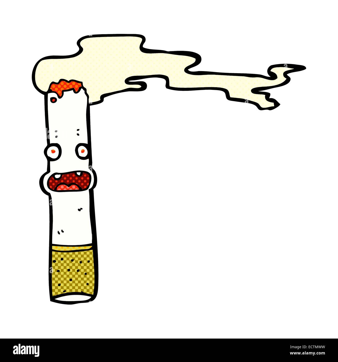 retro comic book style cartoon cigarette Stock Vector Image & Art - Alamy
