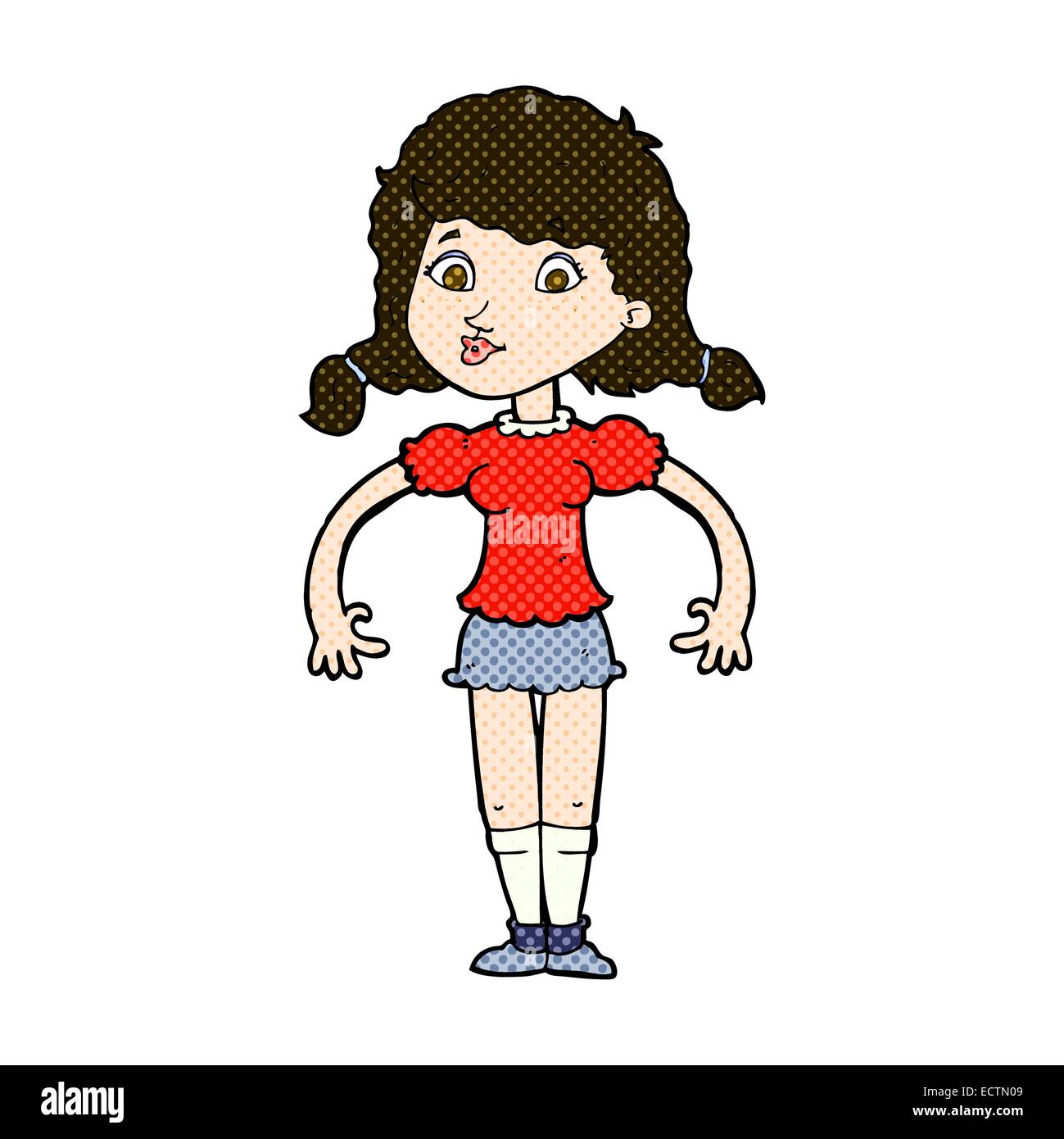 retro comic book style cartoon pretty girl Stock Vector Image & Art - Alamy
