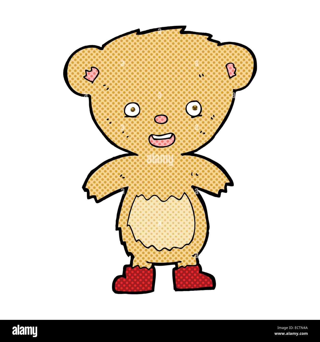 retro comic book style cartoon teddy bear Stock Vector Image & Art - Alamy
