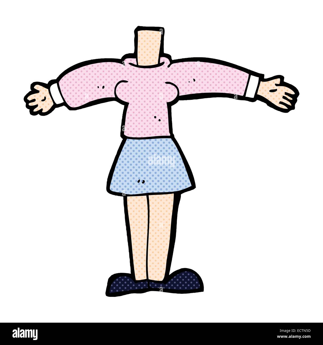 retro comic book style cartoon female body Stock Vector Image & Art - Alamy