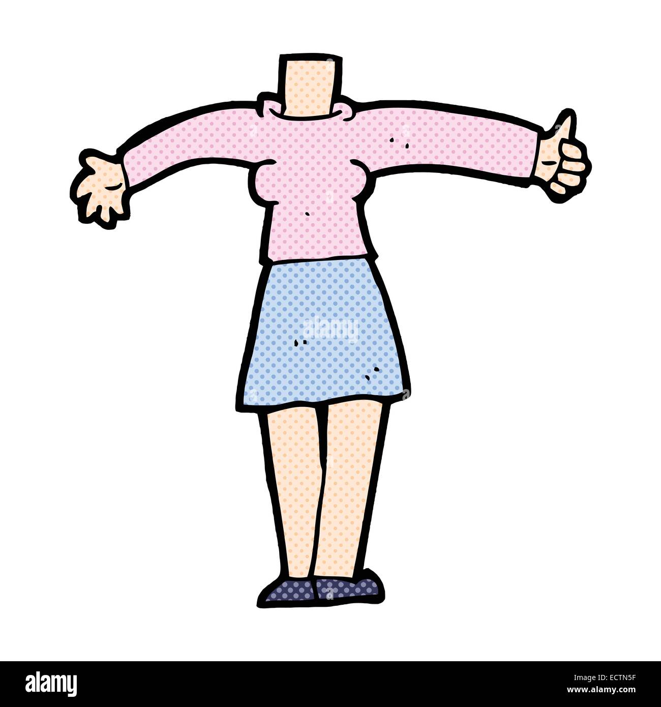 retro comic book style cartoon female body Stock Vector Image & Art - Alamy