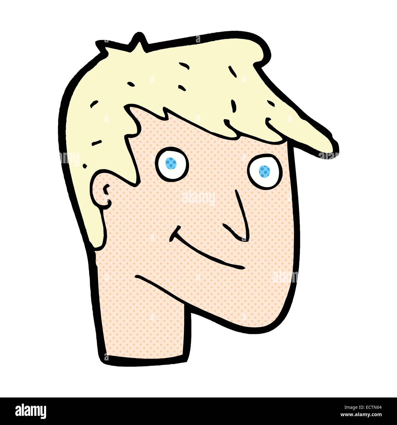 retro comic book style cartoon happy man Stock Vector Image & Art - Alamy