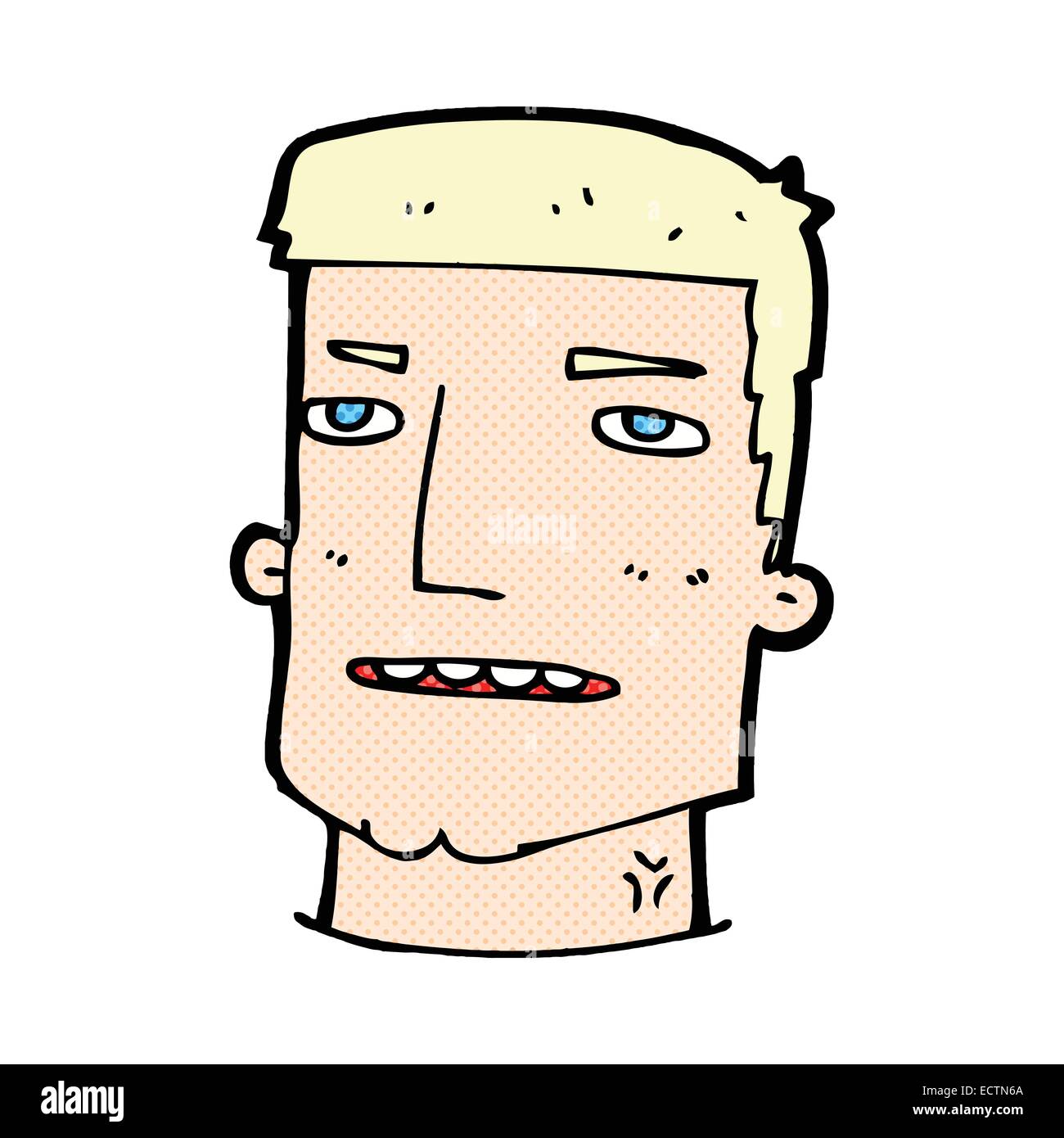 retro comic book style cartoon male head Stock Vector Image & Art - Alamy