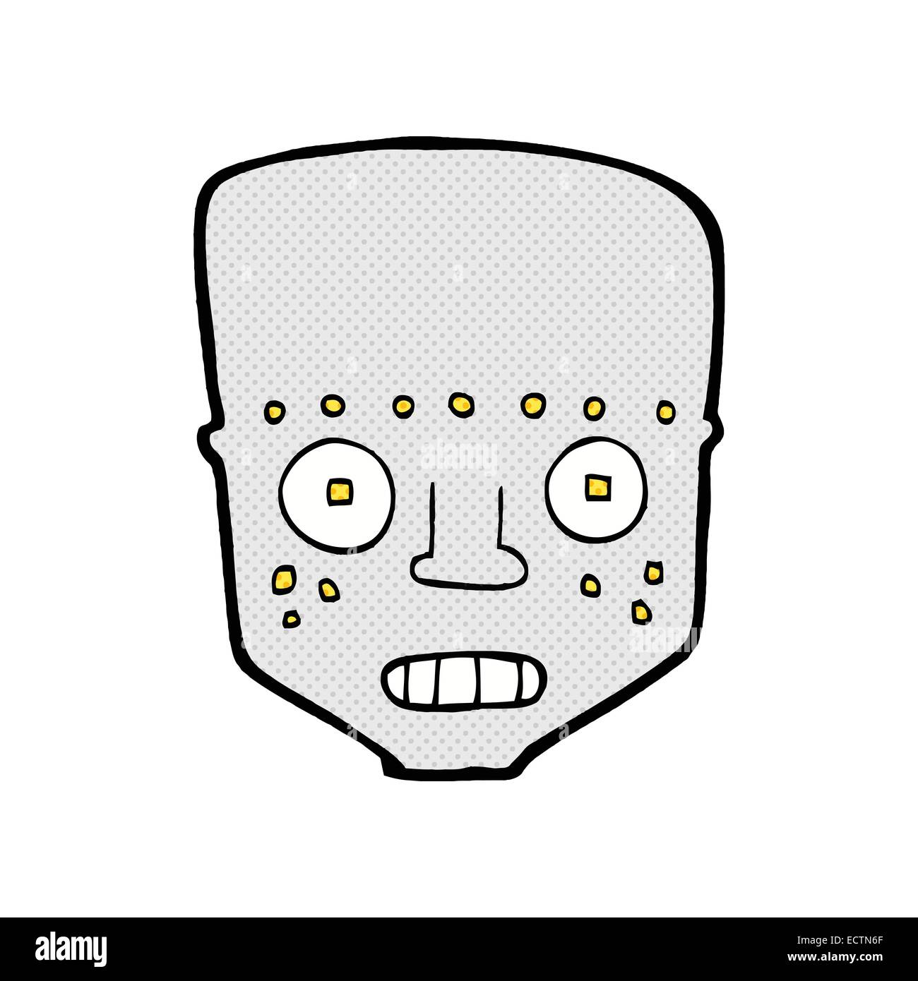 retro comic book style cartoon robot head Stock Vector Image & Art - Alamy