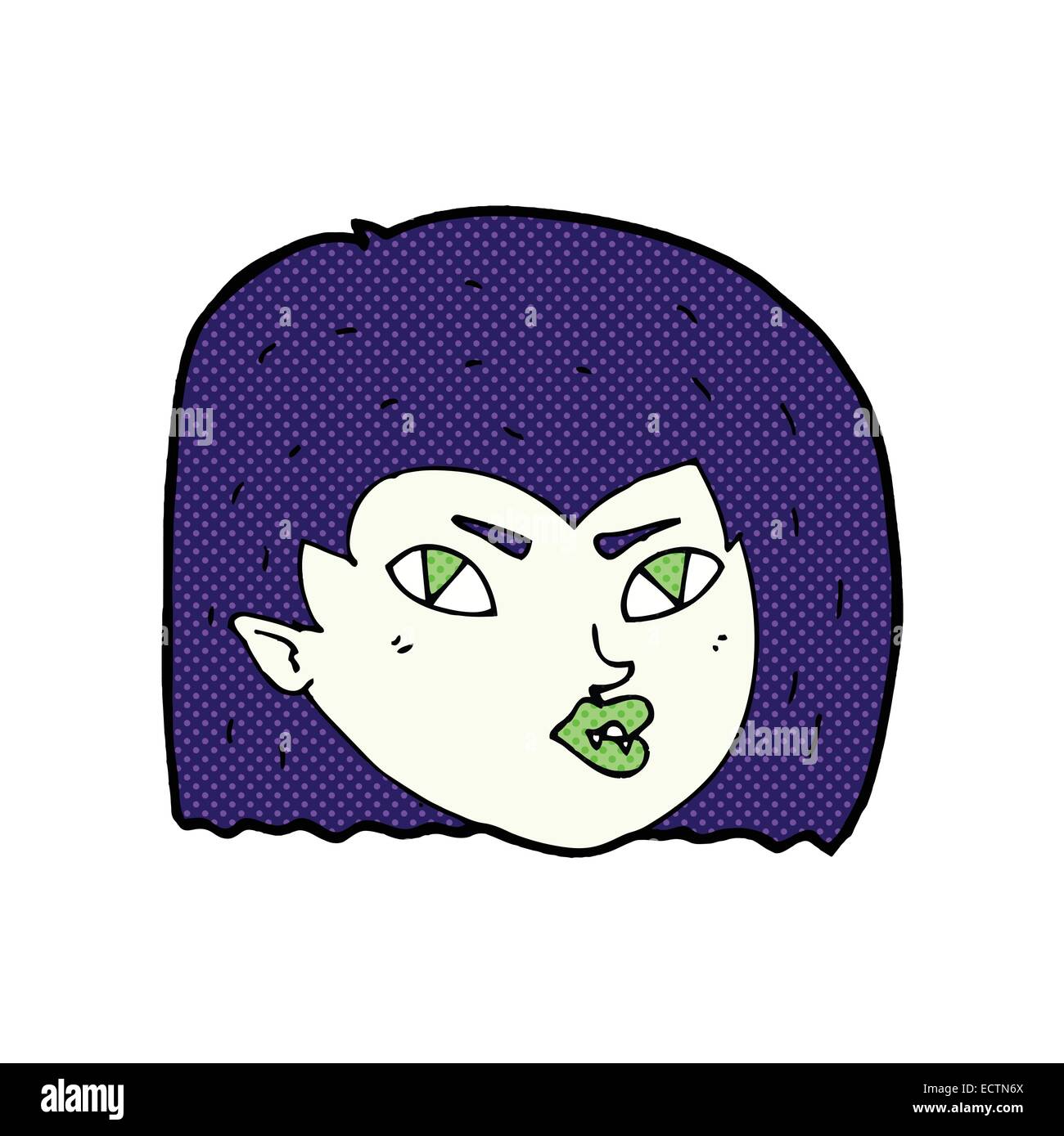retro comic book style cartoon vampire face Stock Vector Image & Art ...