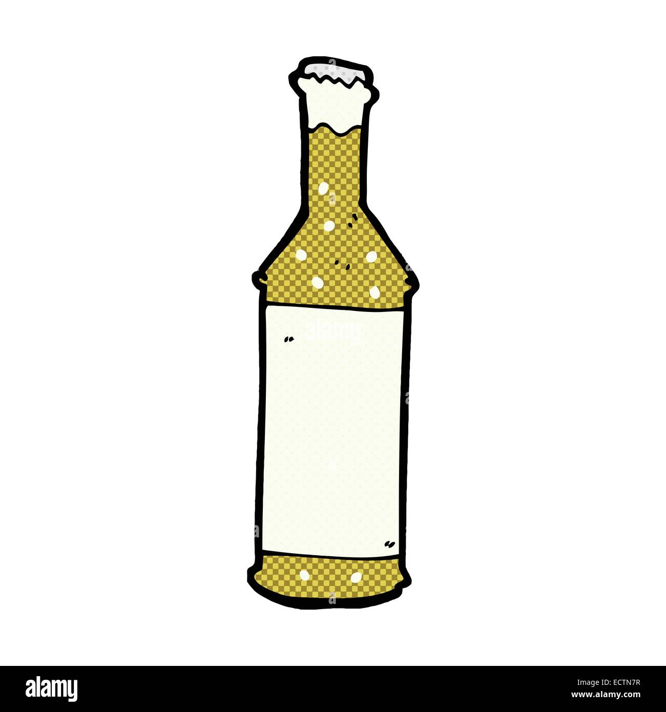 retro comic book style cartoon beer bottle Stock Vector Image & Art - Alamy
