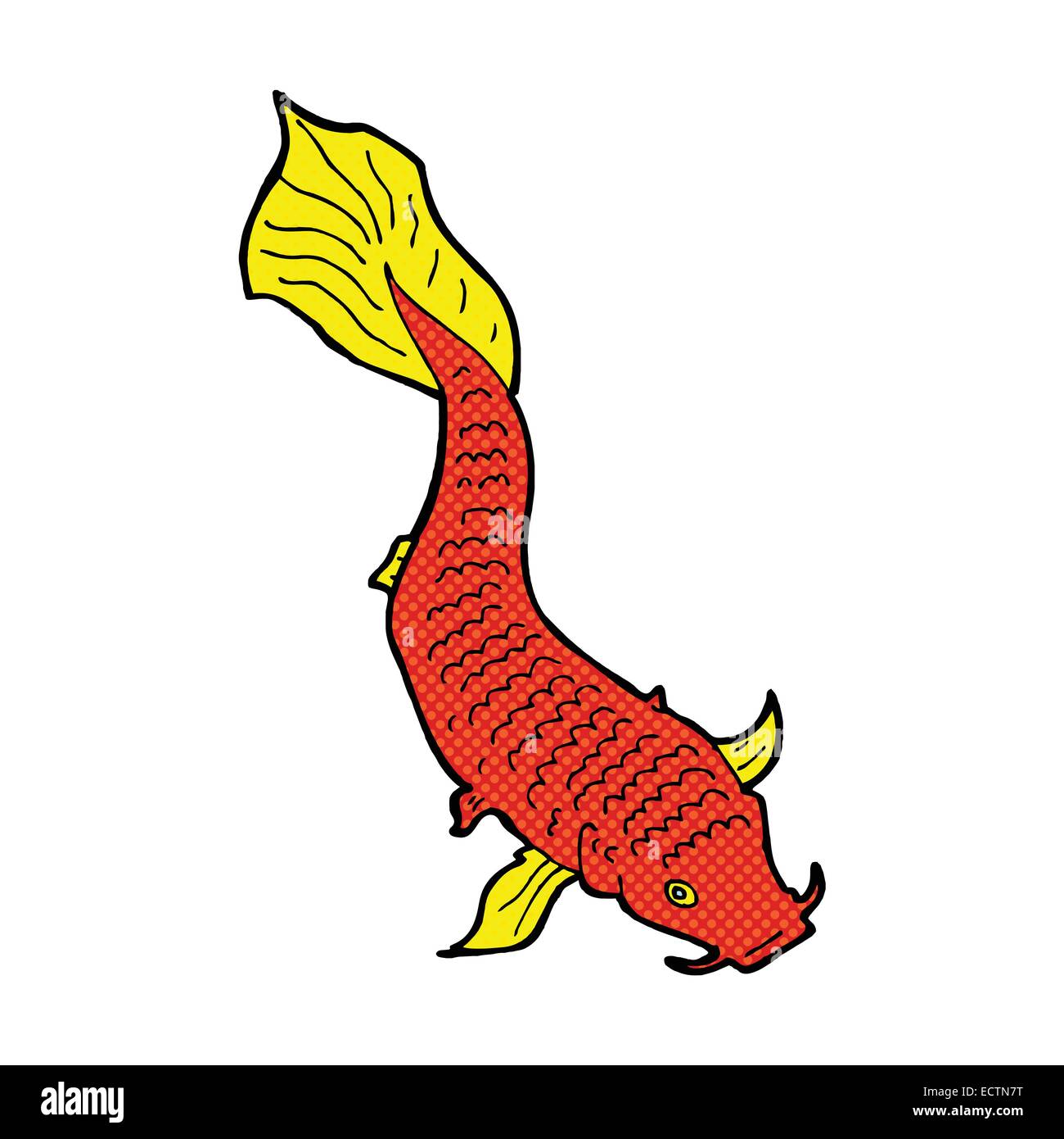 retro comic book style cartoon fish Stock Vector Image & Art - Alamy