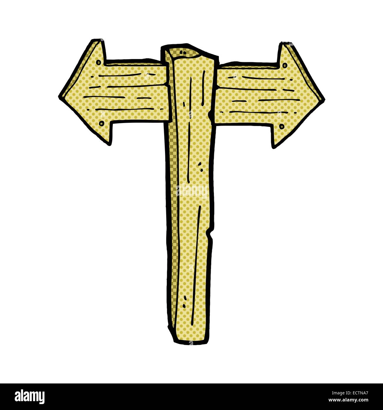 retro comic book style cartoon sign post Stock Vector Image & Art - Alamy