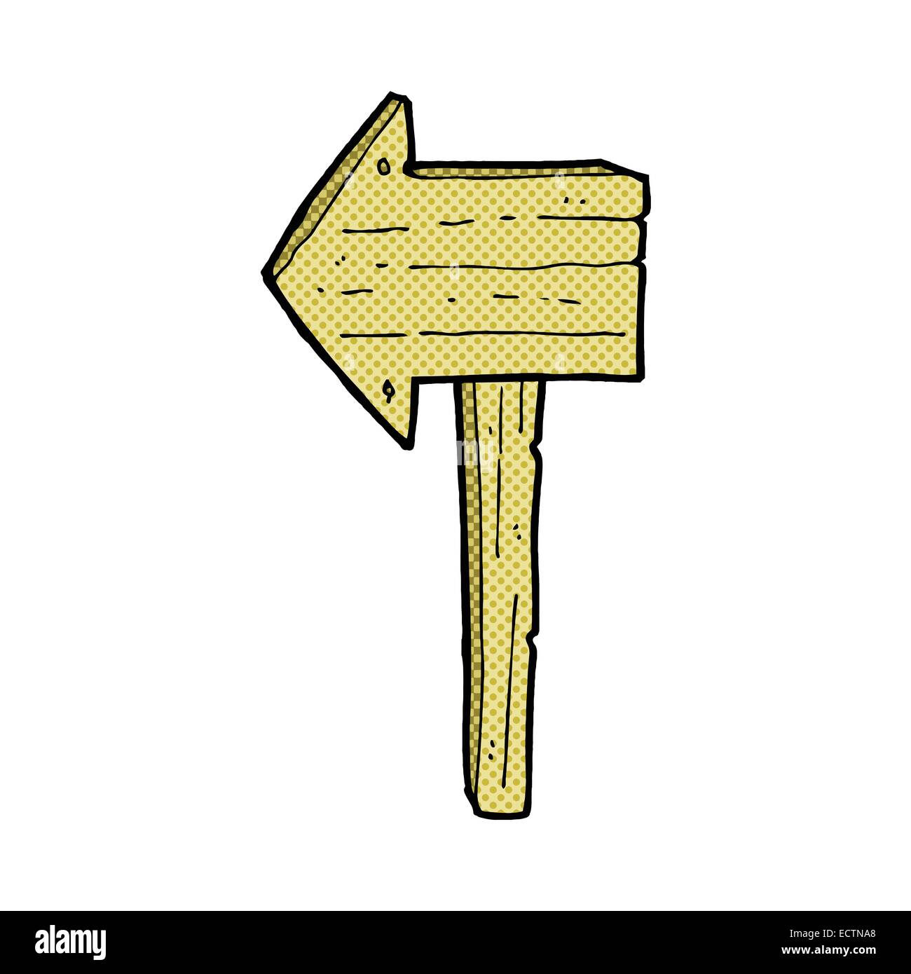 retro comic book style cartoon sign post Stock Vector Image & Art - Alamy