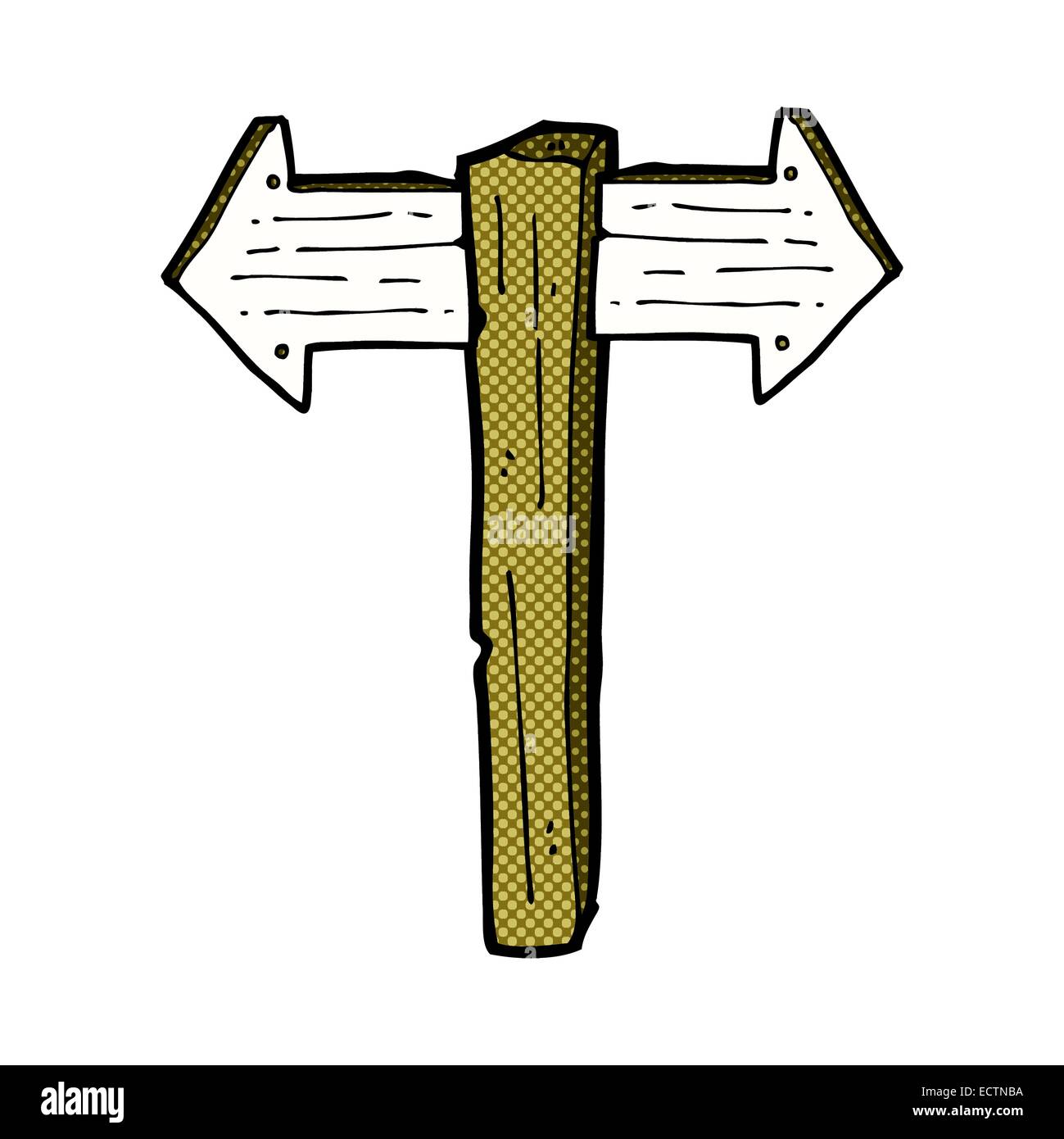 retro comic book style cartoon sign post Stock Vector Image & Art - Alamy