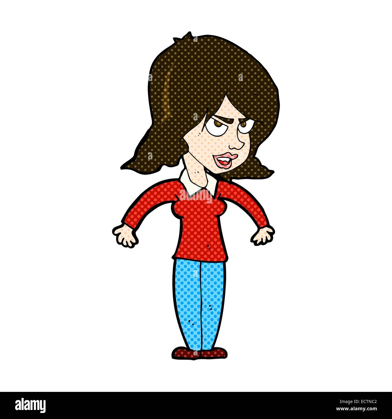 Cartoon mean woman Cut Out Stock Images & Pictures - Alamy