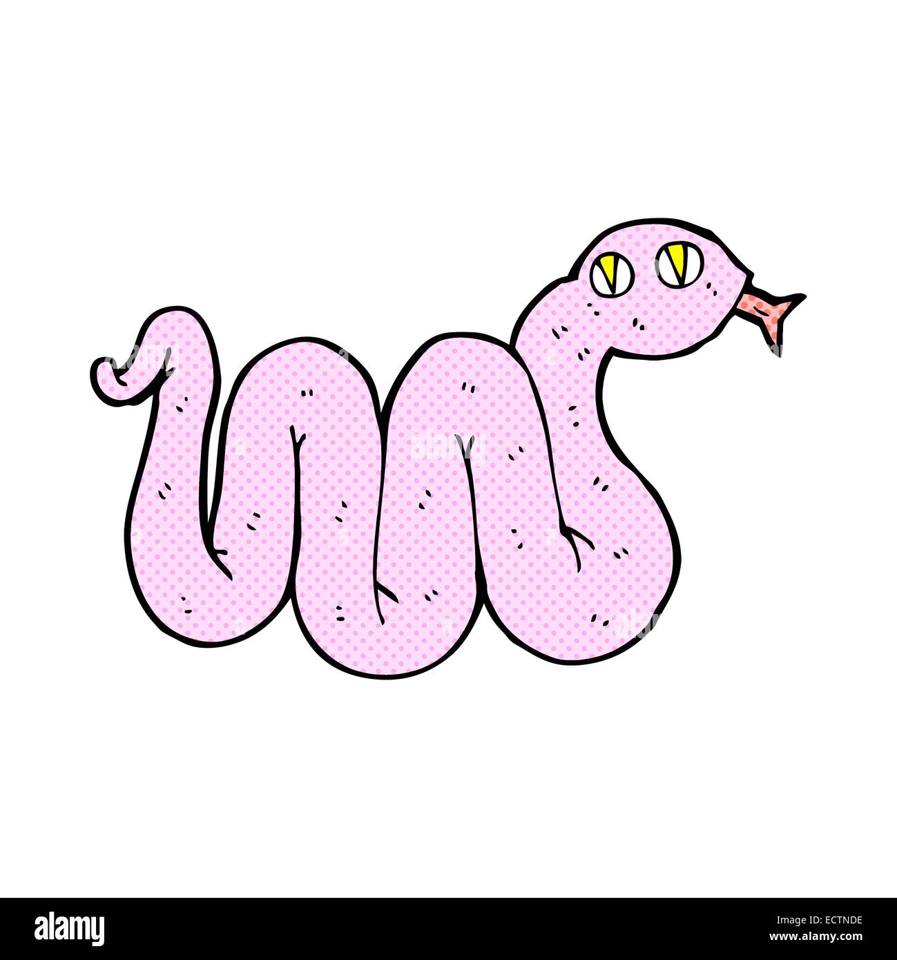 funny retro comic book style cartoon snake Stock Vector Image & Art - Alamy