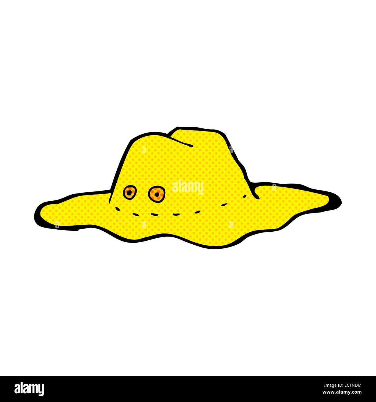 retro comic book style cartoon old australian hat Stock Vector Image ...