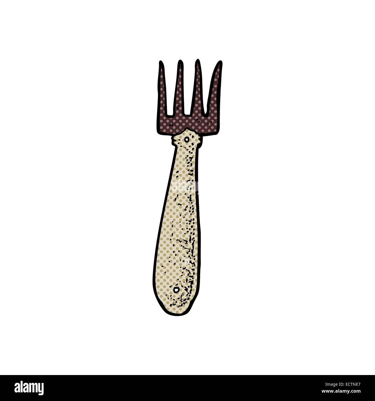 retro comic book style cartoon fork Stock Vector Image & Art - Alamy