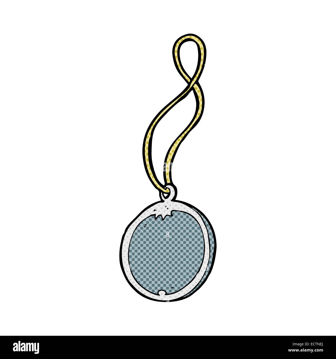 retro comic book style cartoon pendant necklace Stock Vector Image ...
