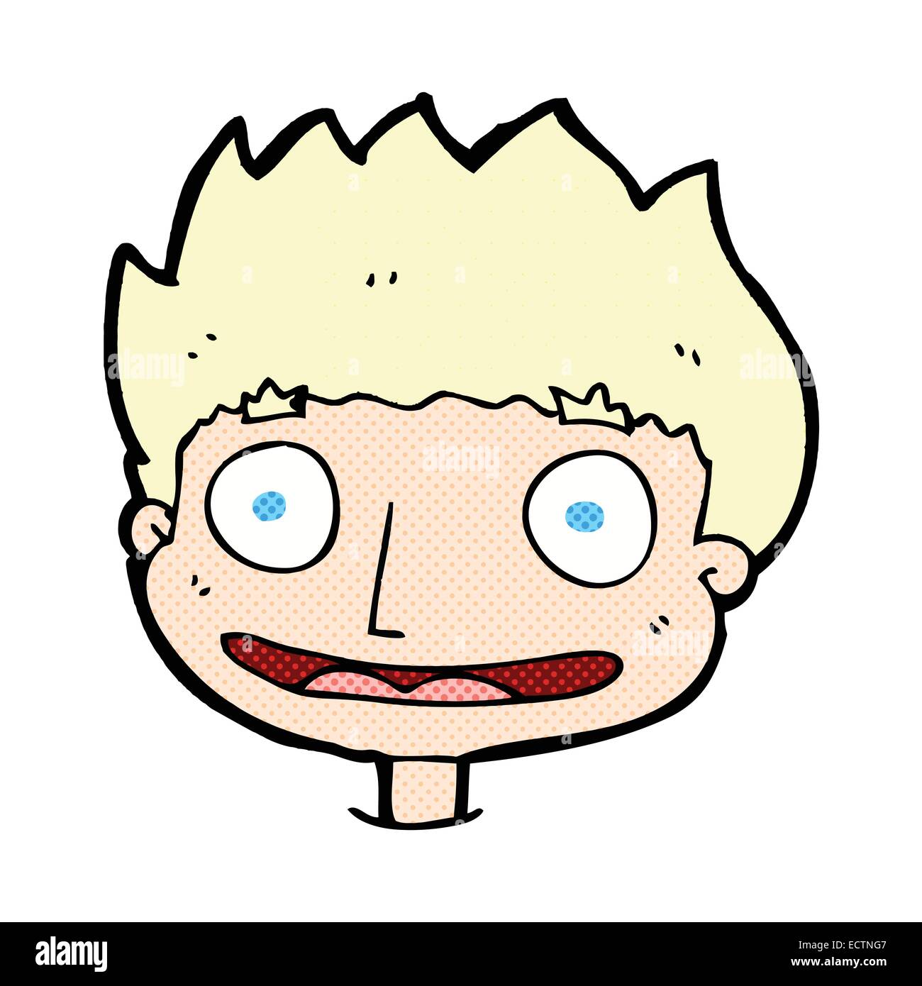 retro comic book style cartoon happy boy Stock Vector Image & Art - Alamy