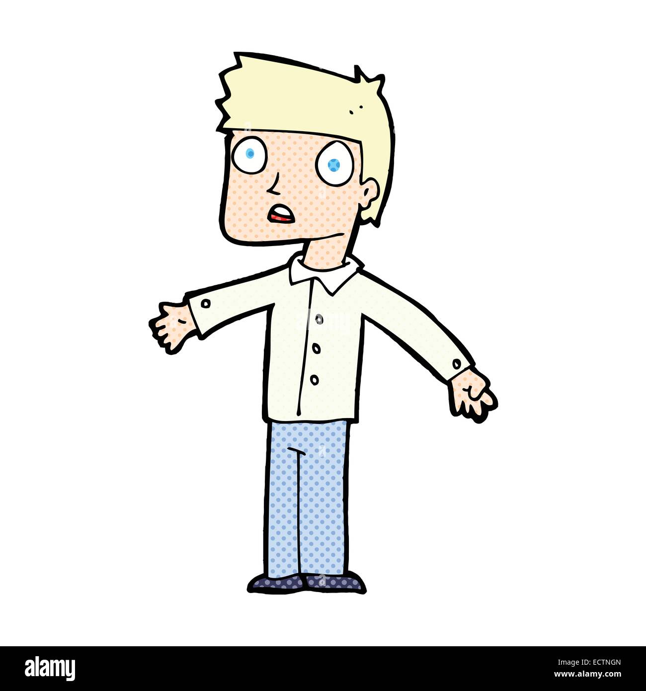 retro comic book style cartoon shocked man Stock Vector Image & Art - Alamy