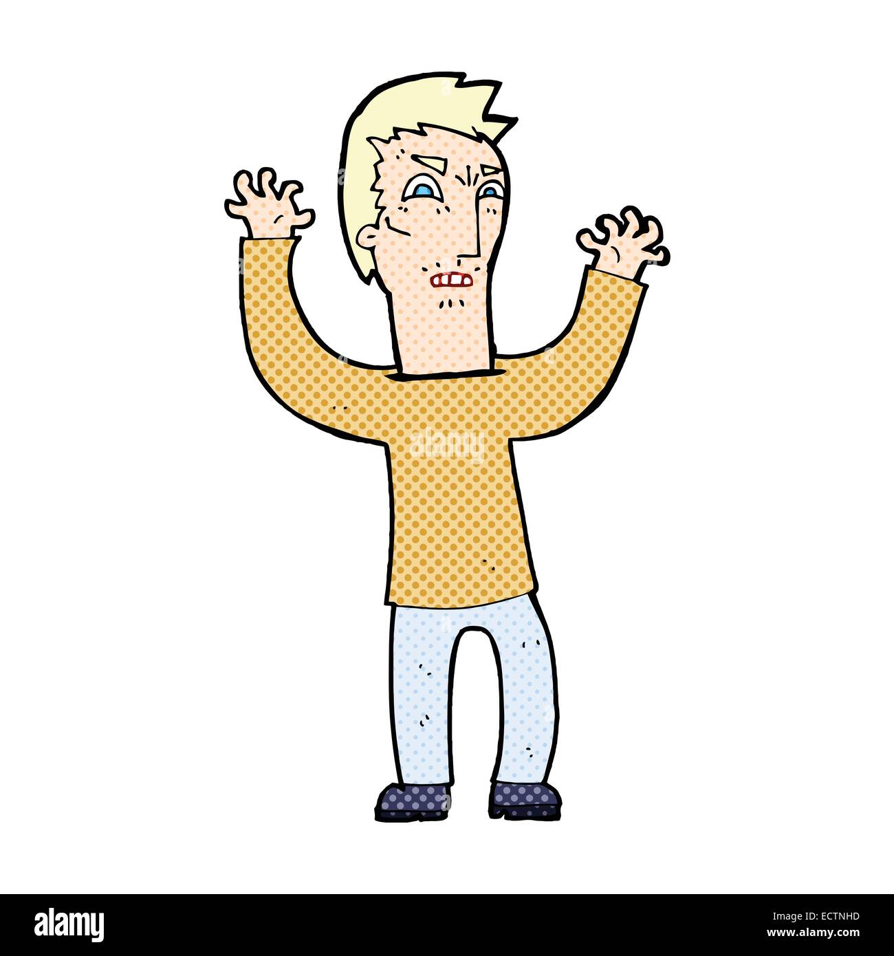 retro comic book style cartoon angry man Stock Vector Image & Art - Alamy