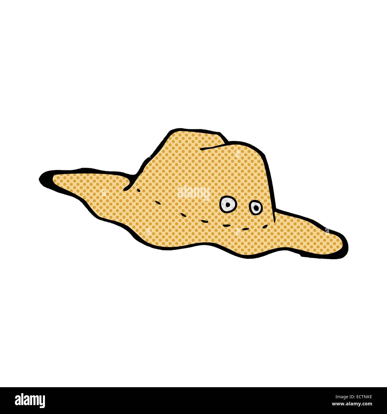 retro comic book style cartoon old australian hat Stock Vector Image ...