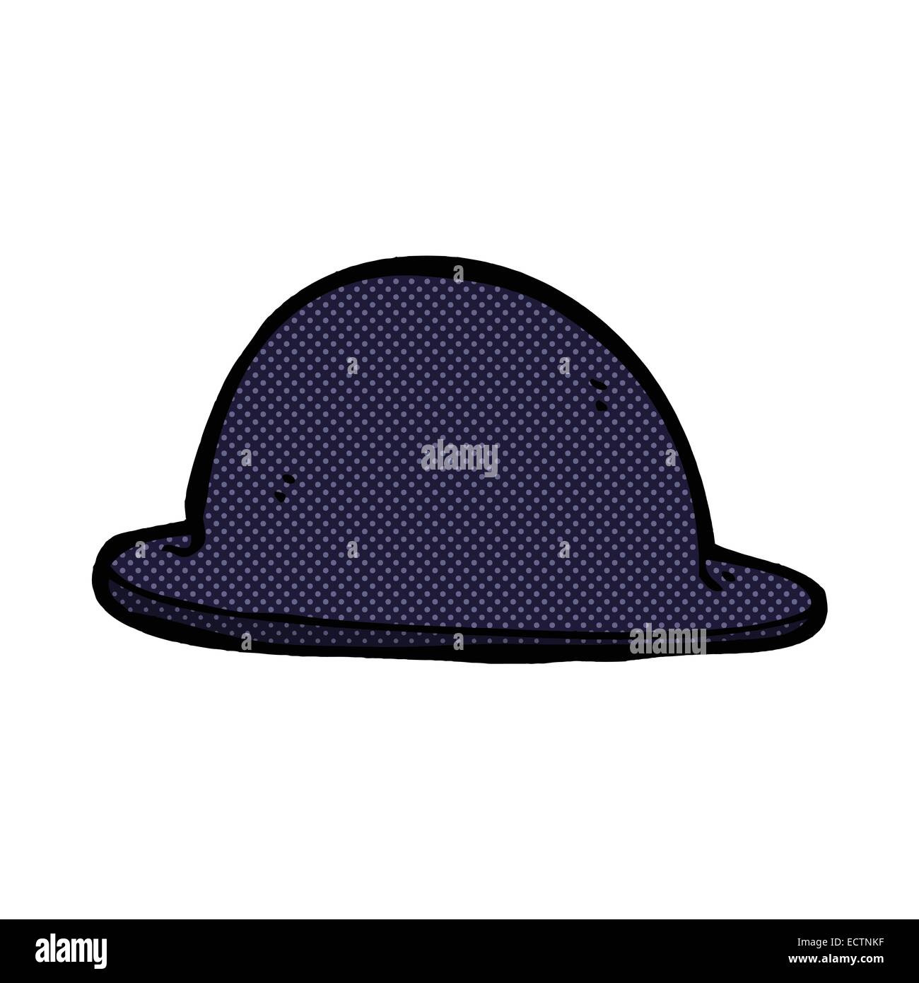 retro comic book style cartoon old bowler hat Stock Vector Image & Art ...