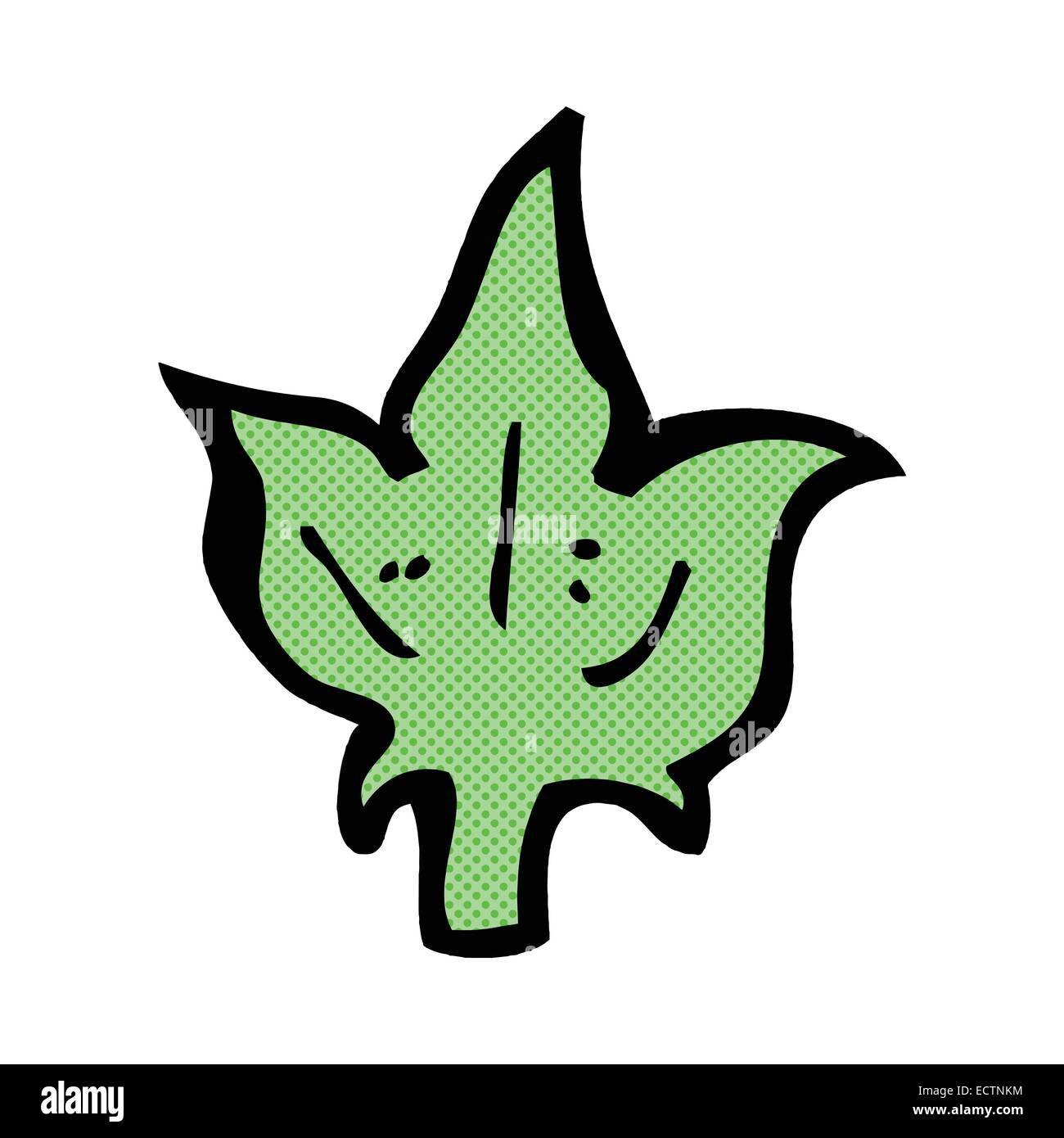 retro comic book style cartoon leaf symbol Stock Vector Image & Art - Alamy